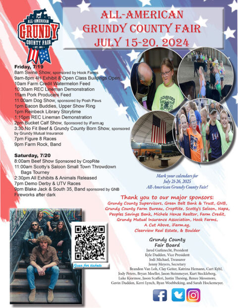 Fair Schedule - Grundy County Fair