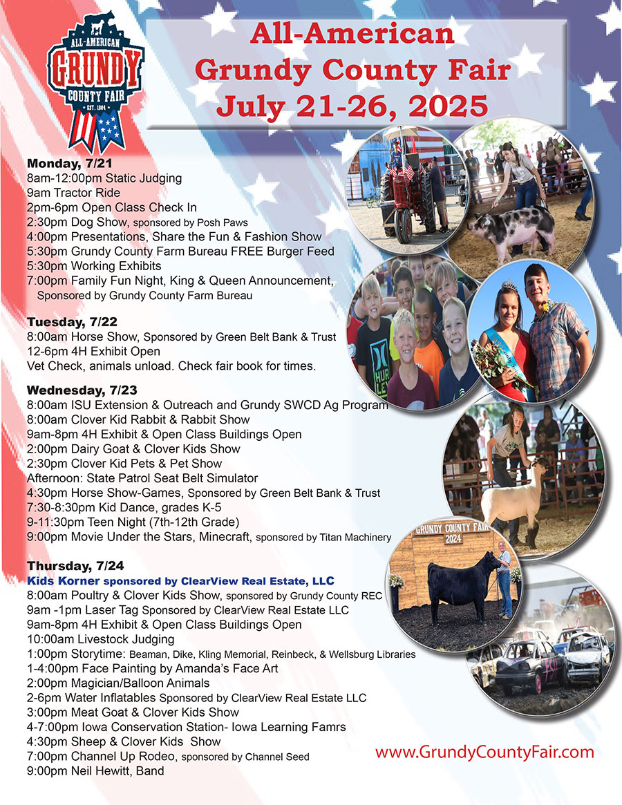 Fair Schedule - Grundy County Fair